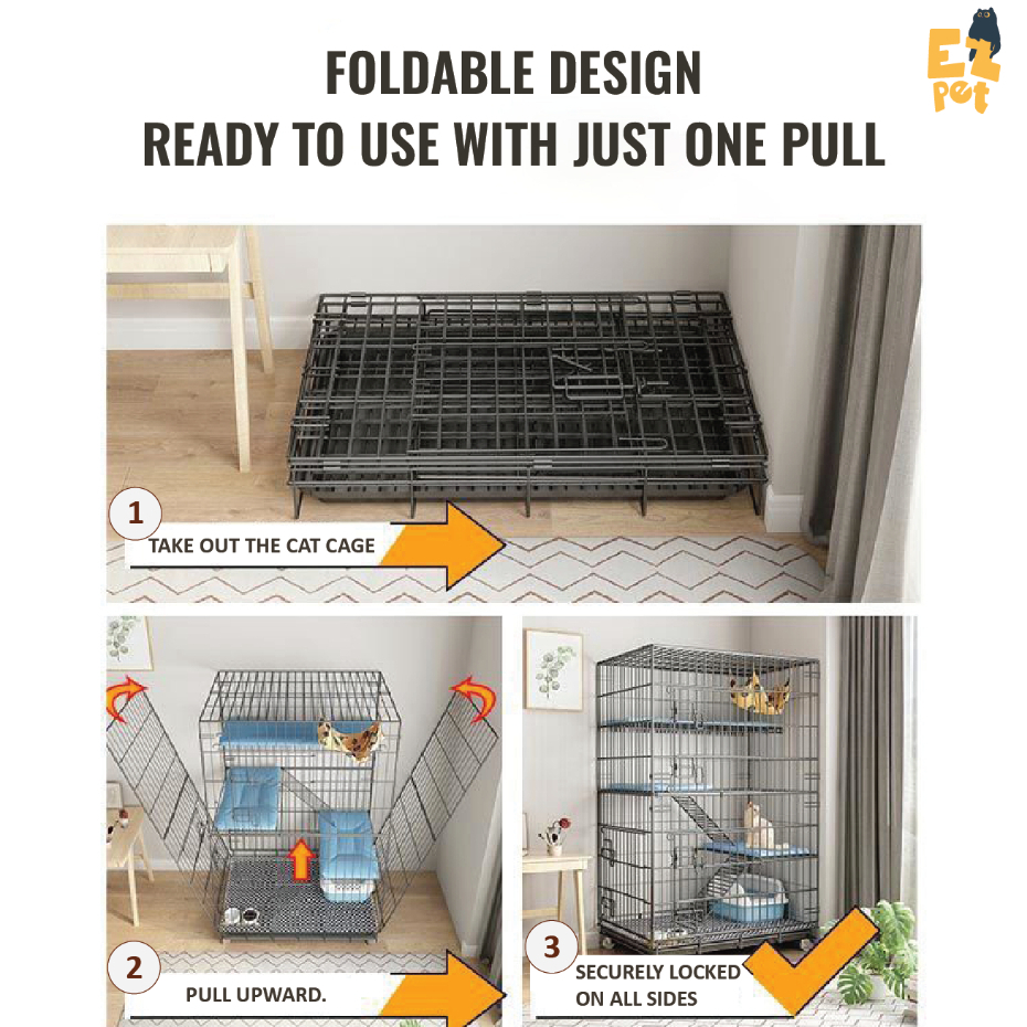 Foldable Pet Cage | Ezpet Official Store